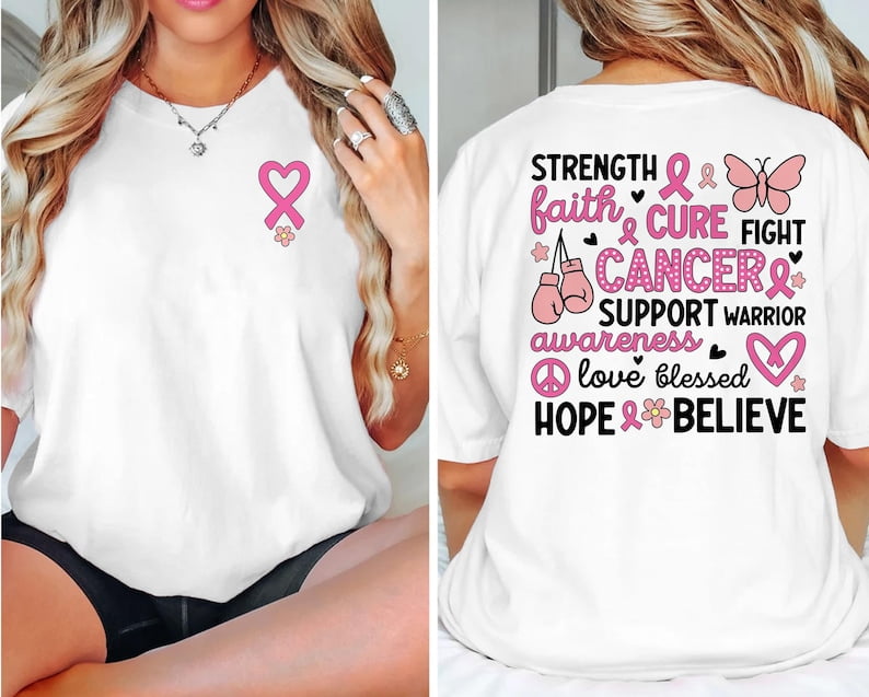 Breast Cancer Awareness Shirt, Cancer Survivor T-Shirt, Pink Ribbon ...