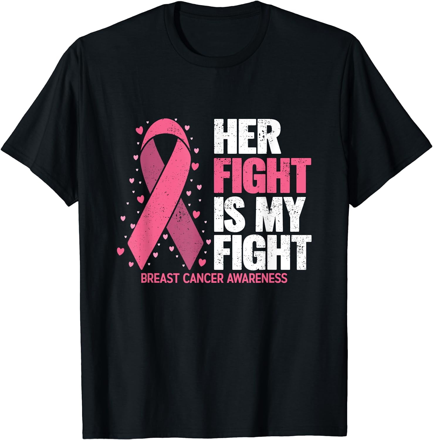 Breast Cancer Awareness Shirts Her Fight Breast Cancer T-Shirt - Walmart.com