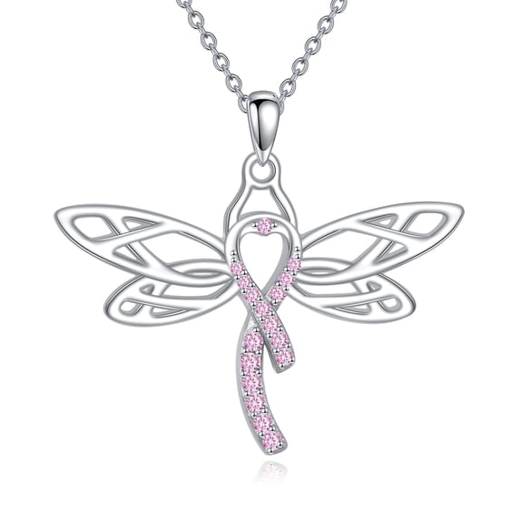 Breast Cancer Awareness Survivor Necklace 925 Sterling Silver Breast ...