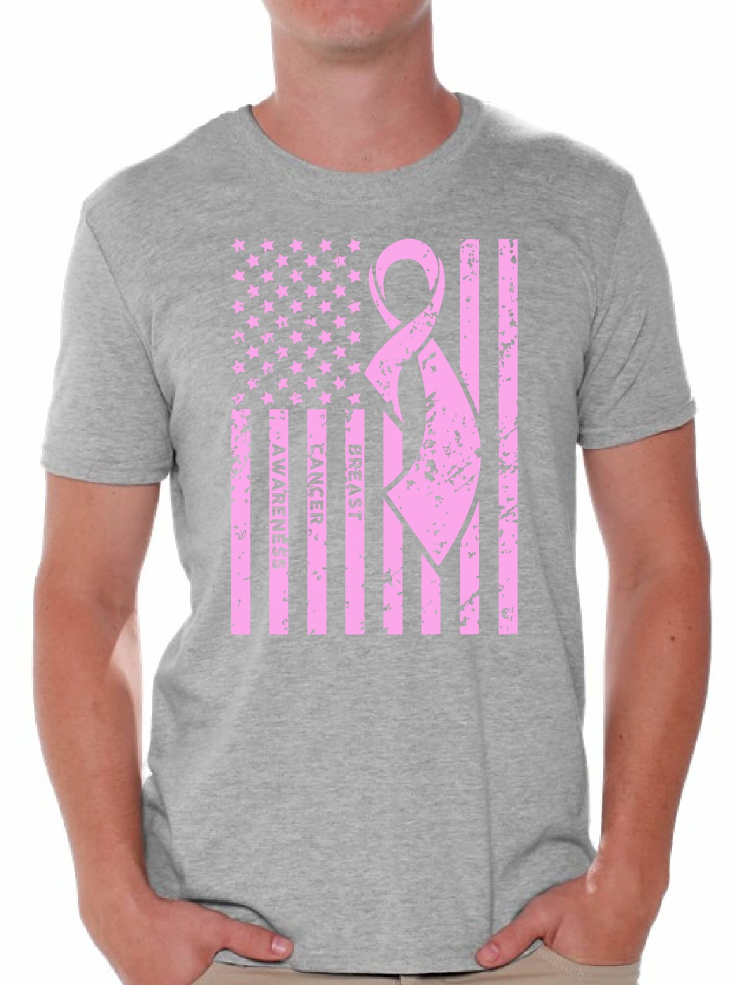 Breast Cancer Awareness T shirts Men's Cancer Awareness Shirts Pink ...