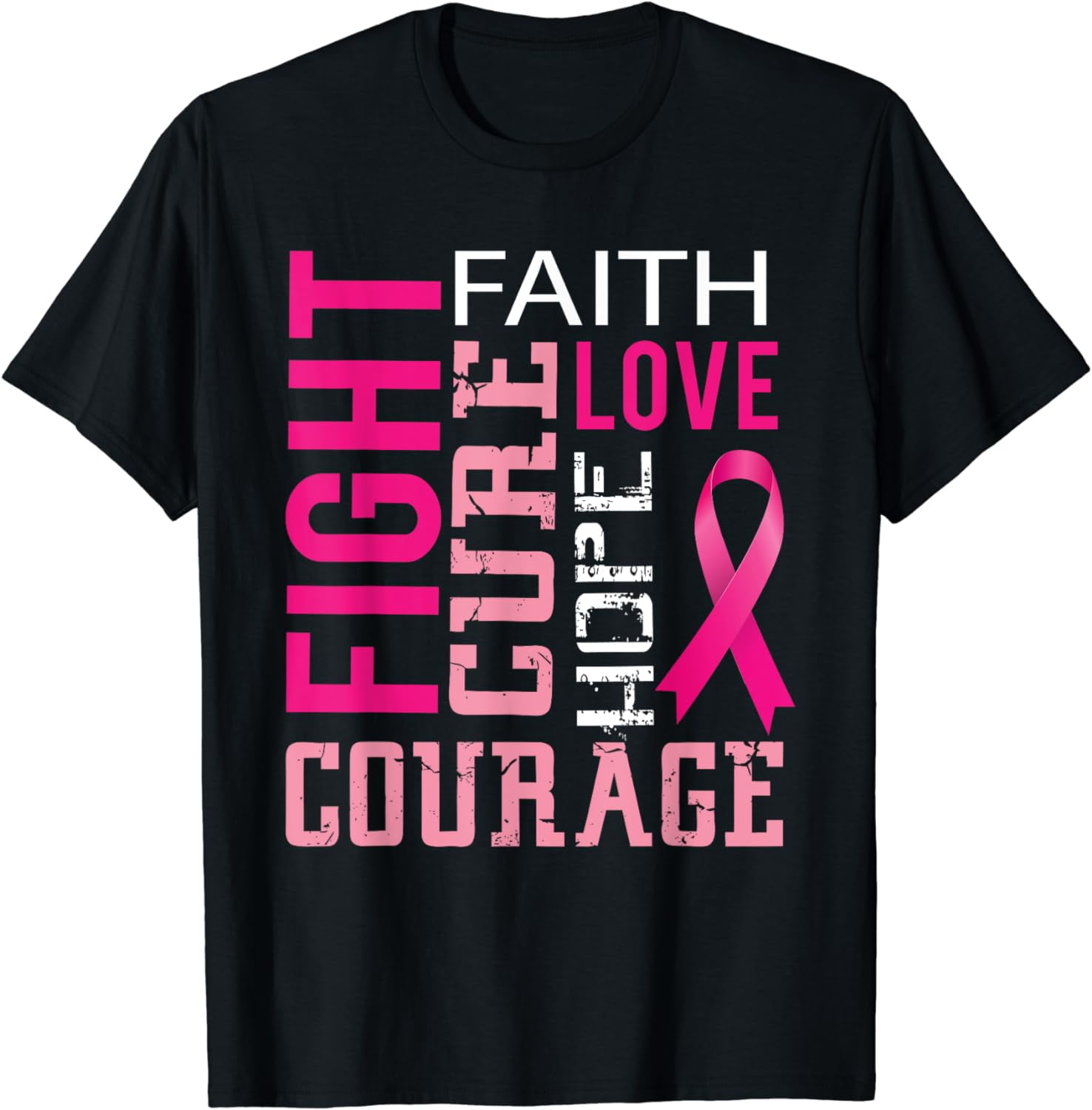 Breast Cancer Awareness tee for women Faith T-Shirt - Walmart.com