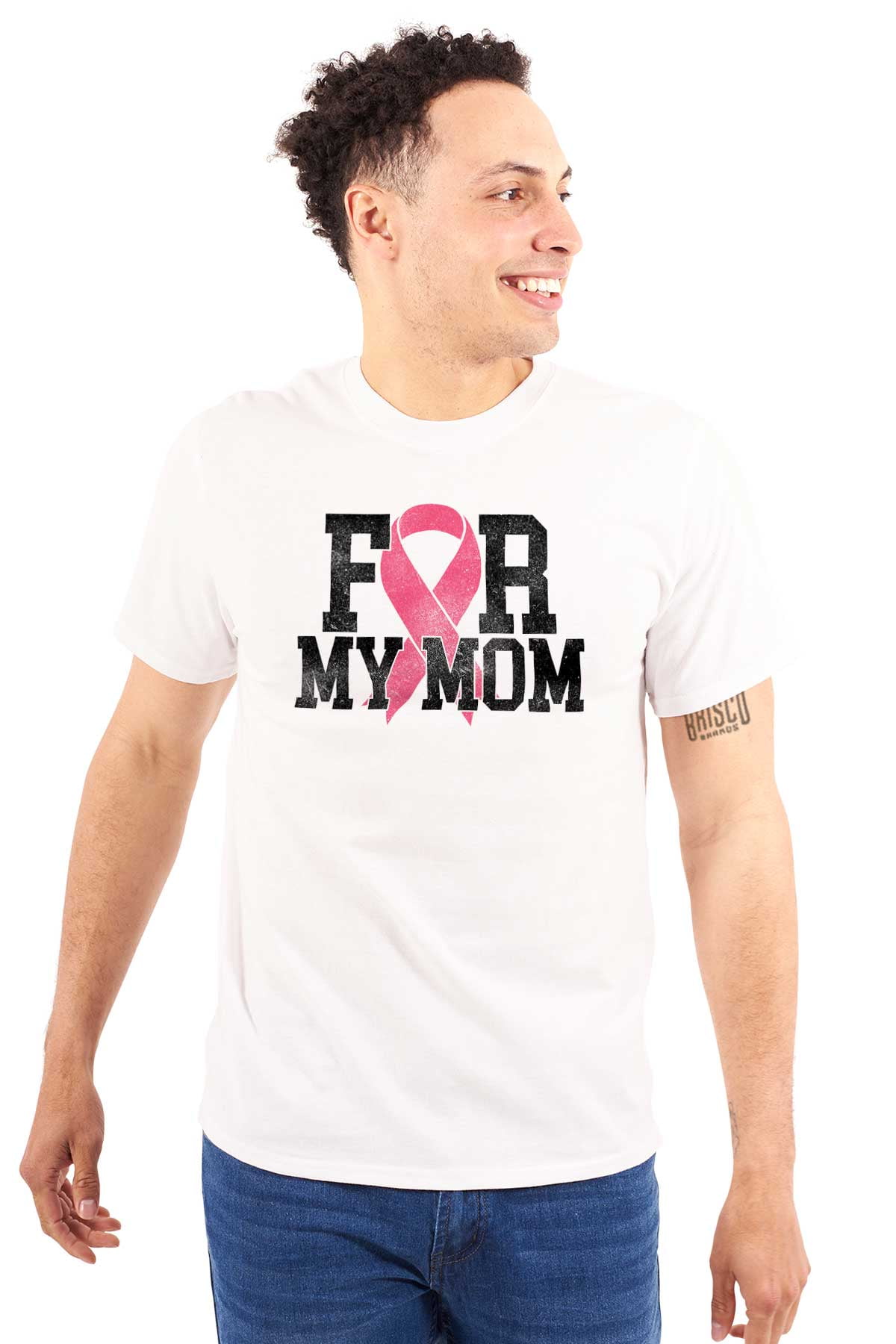 Breast Cancer BCA Pink Ribbon for Mom Plus Size Crewneck Graphic Tee ...