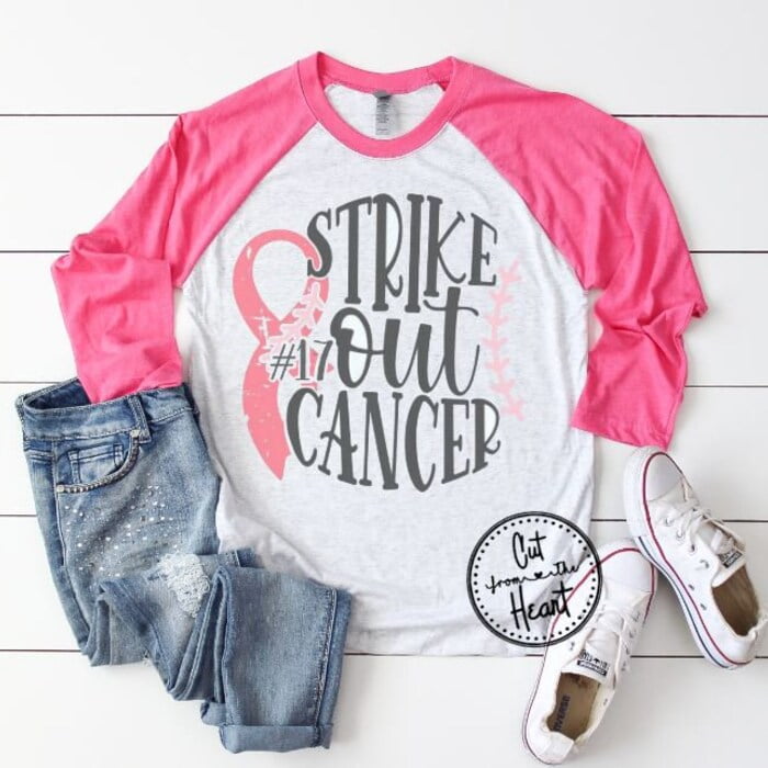 Breast Cancer Baseball or Softball Shirt, Pink Out Night, Breast Cancer ...