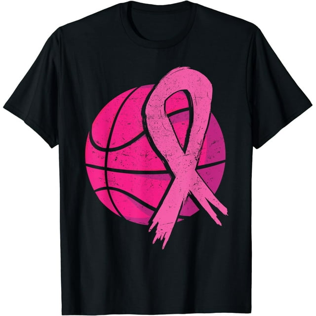 Breast Cancer Basketball Ball Pink Ribbon Carcinomas Sport T-Shirt ...