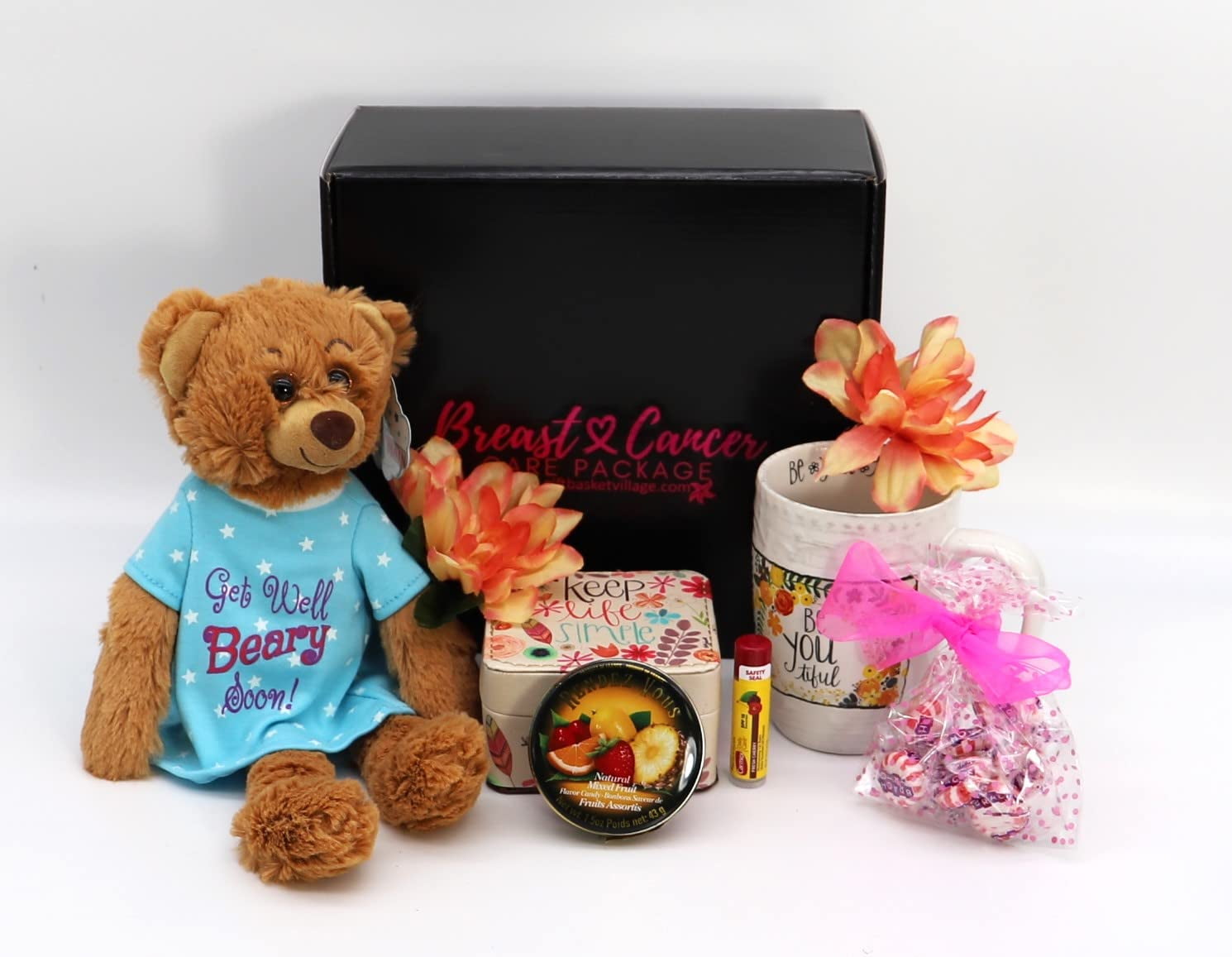 Breast Cancer Care Package With Comfort Items For Patients Fighting The ...