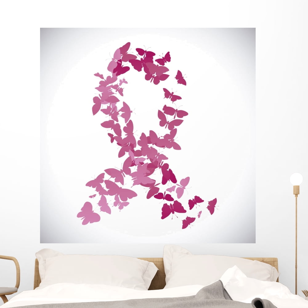 Breast Cancer Design Wall Mural by Wallmonkeys Peel and Stick Graphic ...