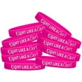 Breast Cancer Fight Like a Girl Wristbands Bracelets Silicone Awareness ...