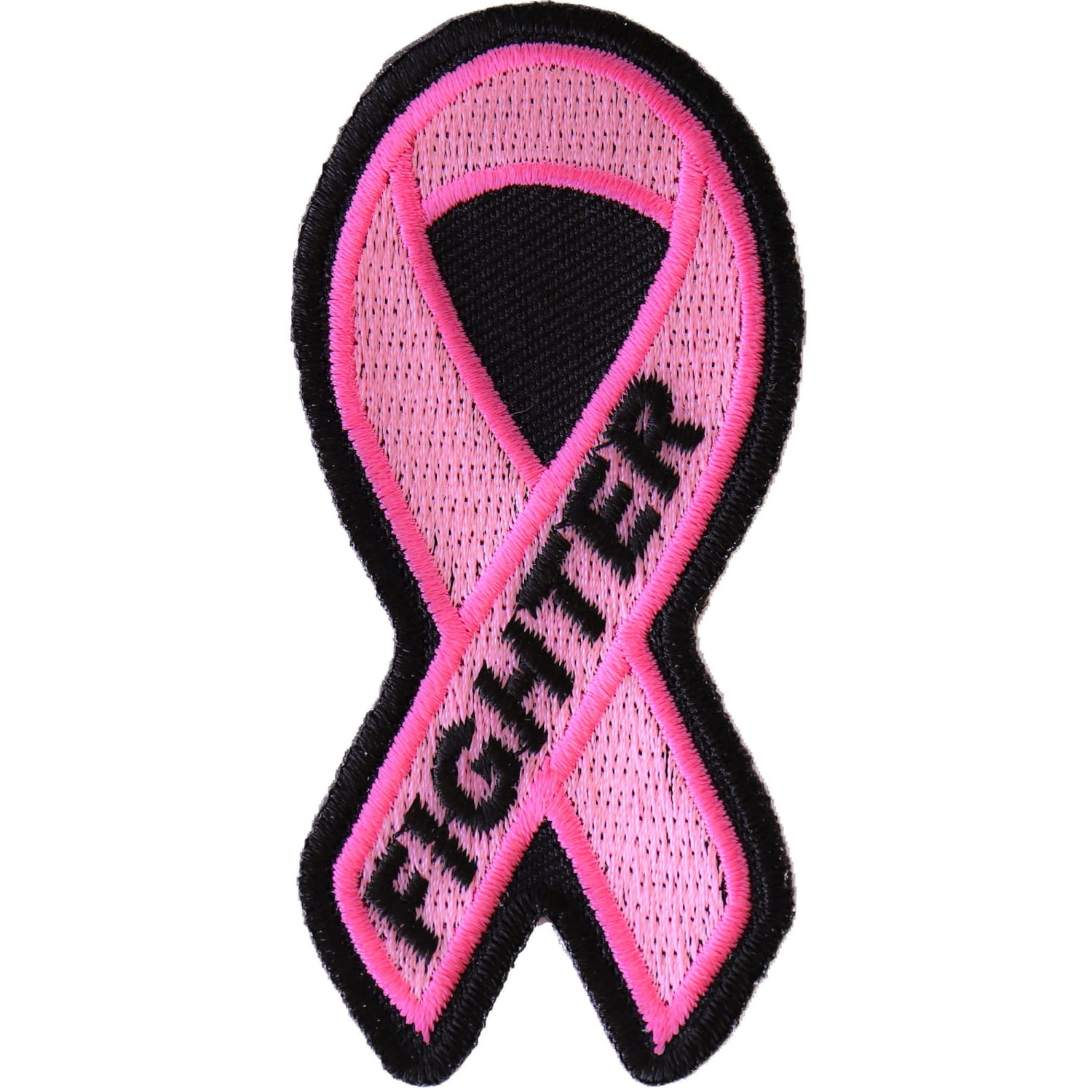 Breast Cancer Fighter Pink Ribbon Patch - Walmart.com