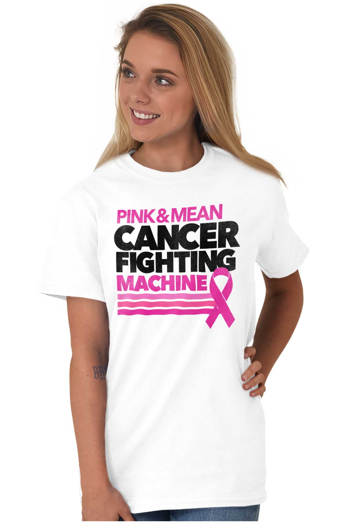 Breast Cancer Fighting Machine Women's Plus Size Graphic Tee Brisco ...