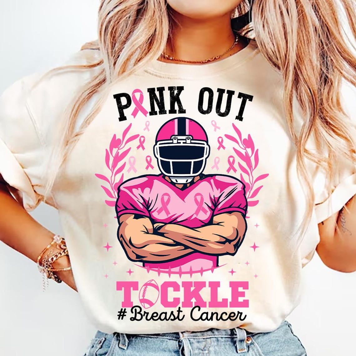 Breast Cancer Football Pink Out, Sport Breast Cancer, Pink Ribbon ...