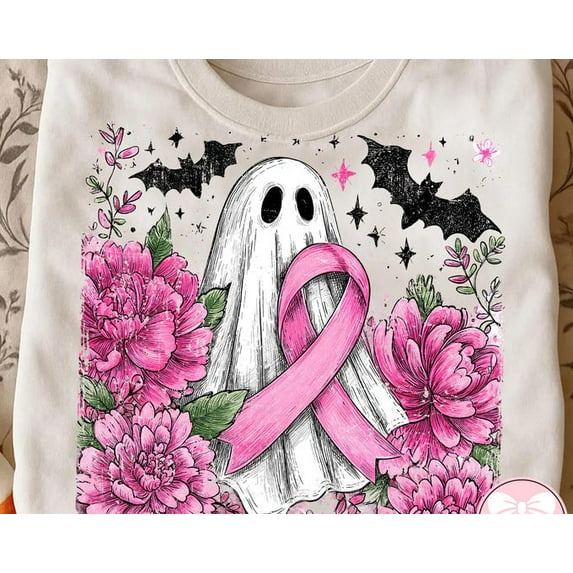 Breast Cancer Ghost boho , Girly Pink Pumpkin , Boho Floral Fall , , In ...