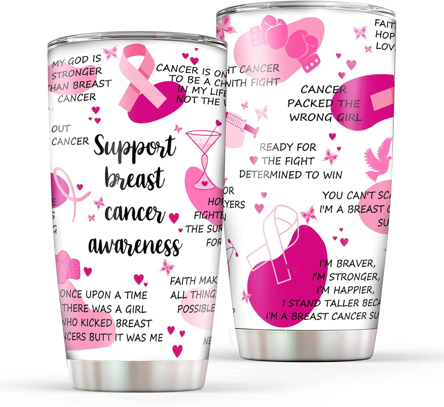 Breast Cancer Gift For Women, Breast Cancer Tumbler, Breast Cancer ...