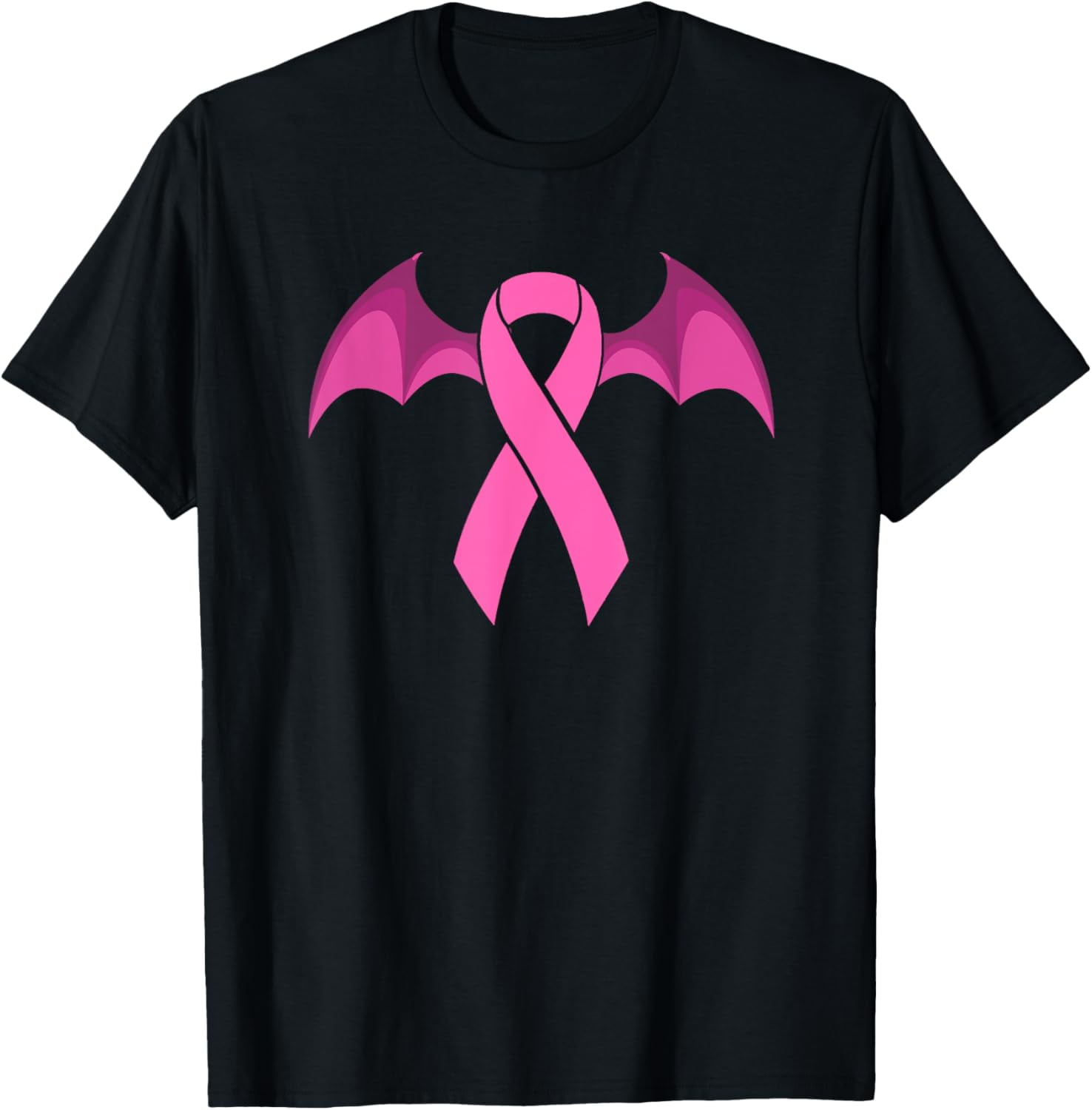 Breast Cancer Halloween - Bat Wings Awareness Ribbon T-Shirt - Walmart.com
