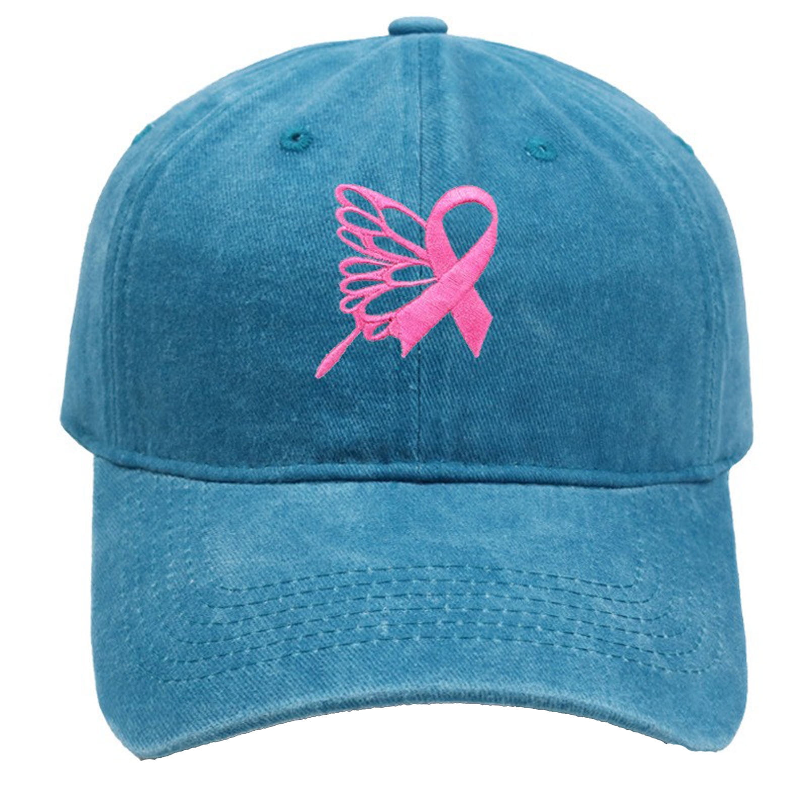 Cancer Hats for Women Embroidered Pink Ribbon Adjustable Cancer ...
