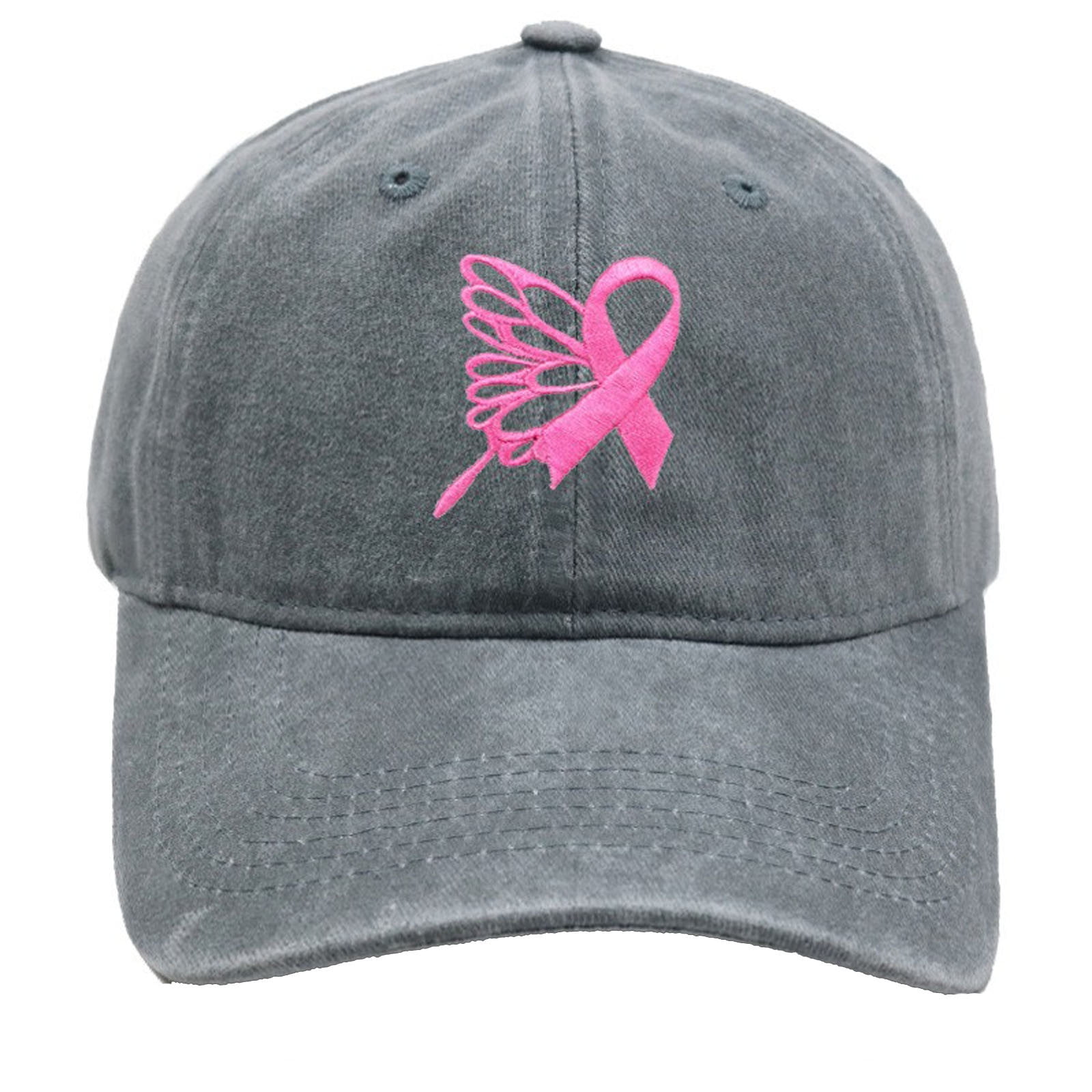 Cancer Hats for Women Embroidered Pink Ribbon Adjustable Cancer ...