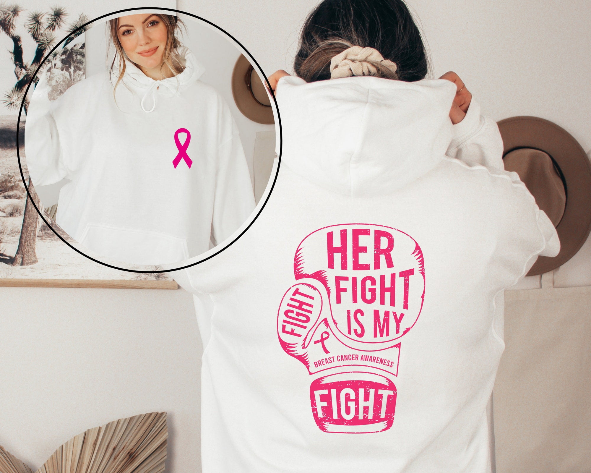 Breast Cancer Hoodie Cancer Awareness TShirt Breast Cancer Shirt ...