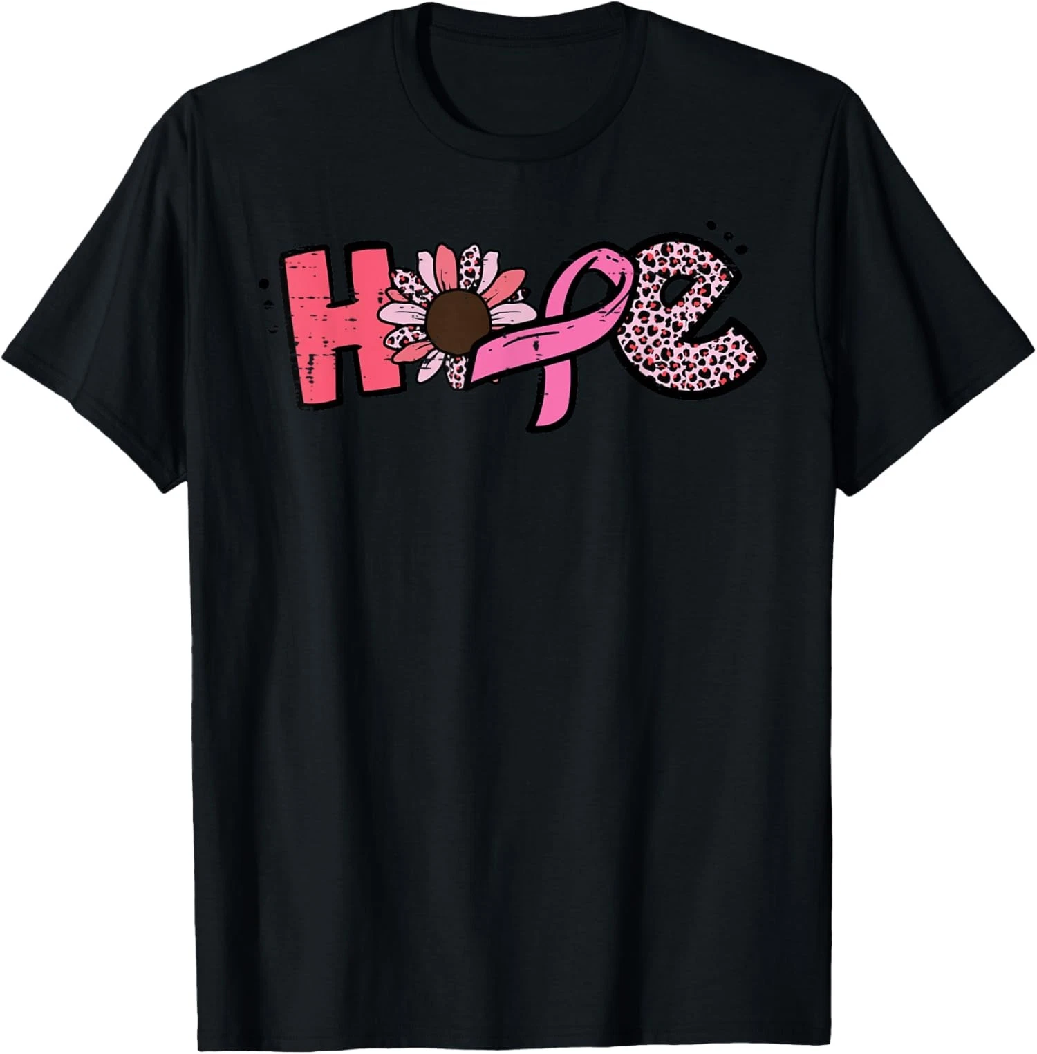 Breast Cancer Hope Ribbon Sunflower Awareness Pink Support Graphic Gift ...