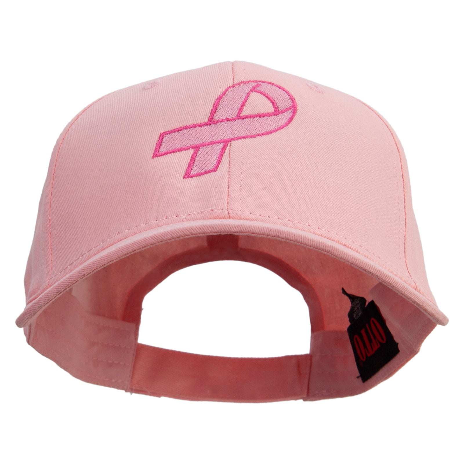 Breast Cancer Hot Pink Ribbon Embroidered 5 Panel Cap - Pink OSFM ...