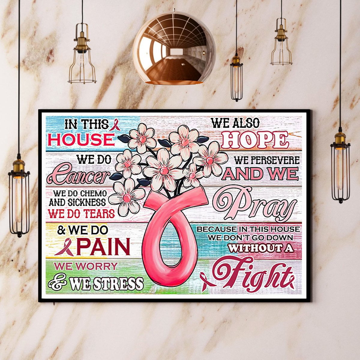 Breast Cancer In This House We Do Cancer Paper Poster No Frame Matte ...