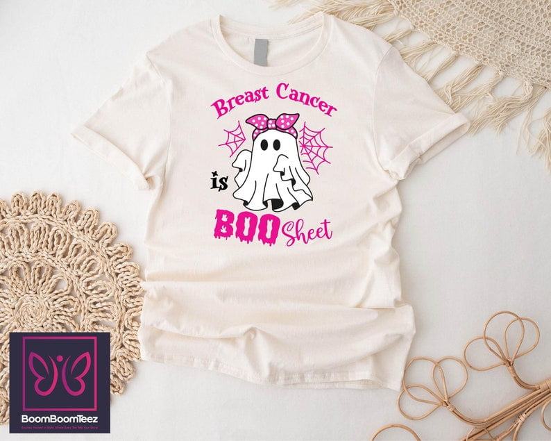 Breast Cancer Is Boo Sheet T-Shirt, Cancer Boo Shirt, Pink Ribbon Ghost ...