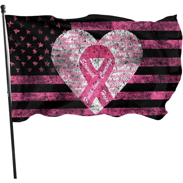 Breast Cancer Pink Ribbon Flag Avoid Breast Cancer Awareness Flag ...