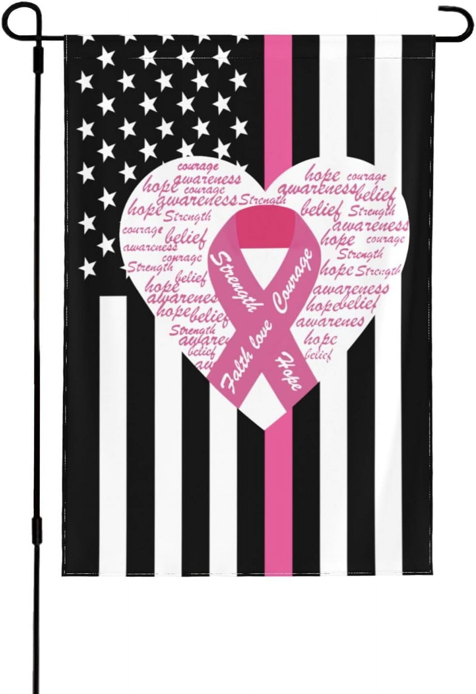 Breast Cancer Pink Ribbon Flag Flags for outside Garden Flag Farmhouse ...