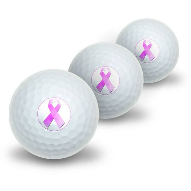Breast Cancer Pink Ribbon Novelty Golf Balls, 3pk - Walmart.com