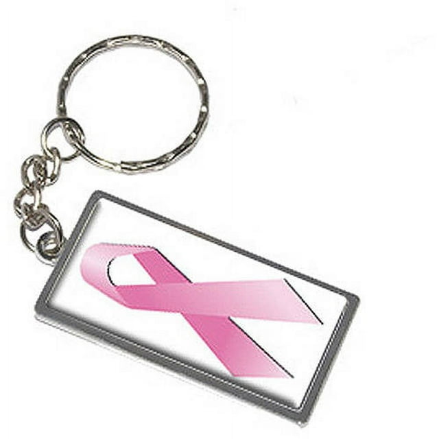 Breast Cancer Ribbon Keychain Key Chain Ring - Walmart.com