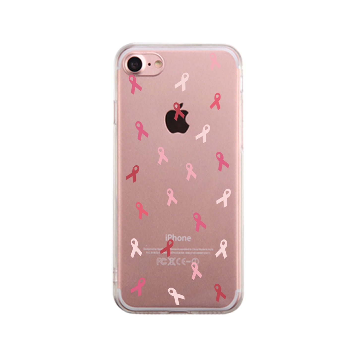 Breast Cancer Ribbon Pattern Clear Phone Case - Walmart.com