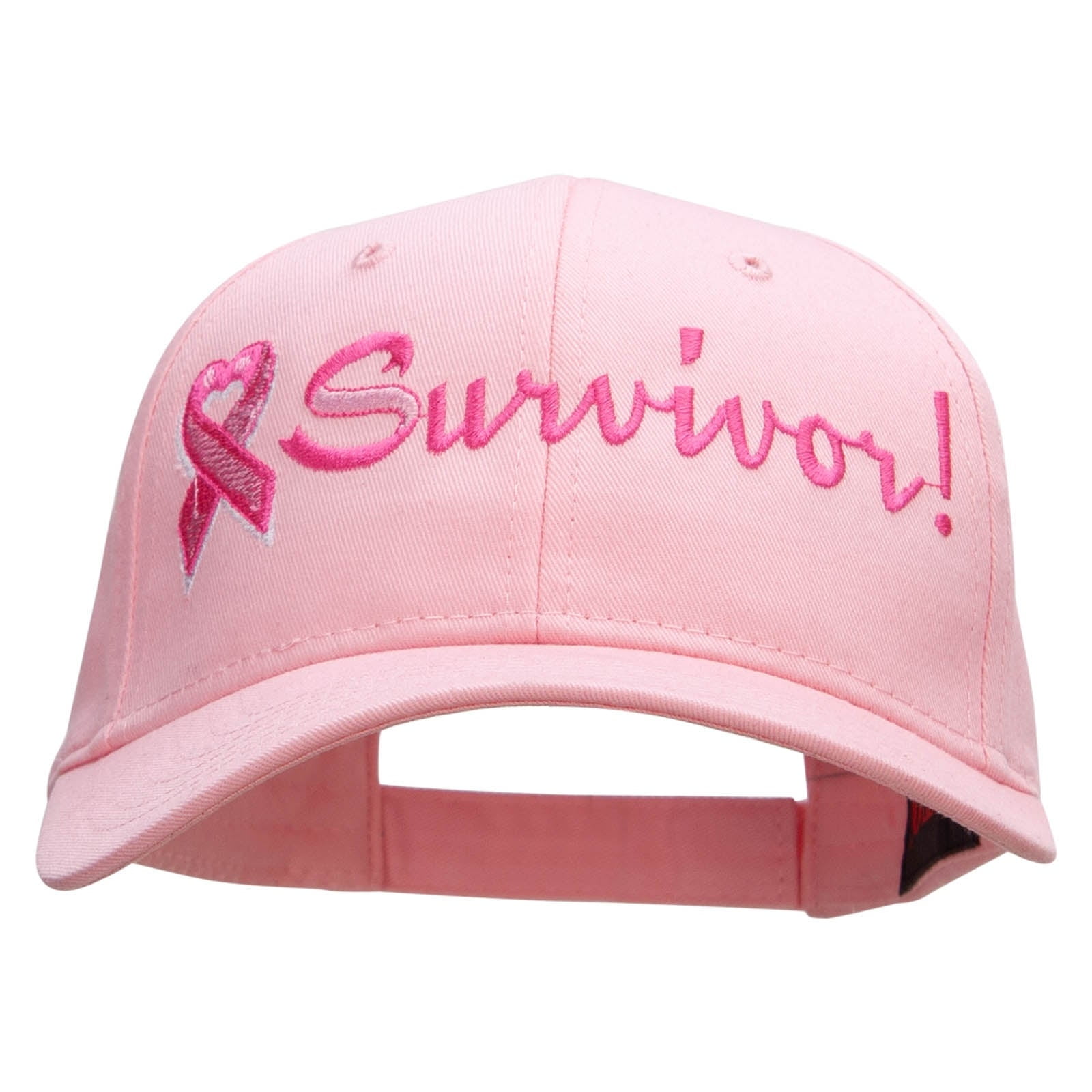 Breast Cancer Ribbon Survivor Embroidery Cap - Pink OSFM - Walmart.com