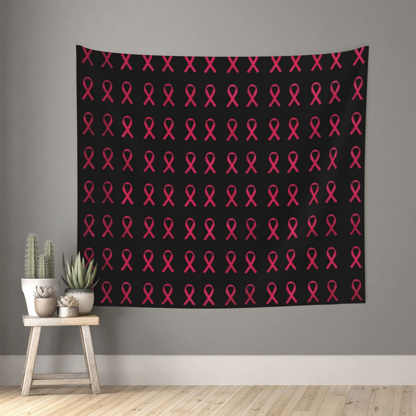 Breast Cancer-Ribbon Tapestry Wall Hanging Colorful Wall Haning For ...