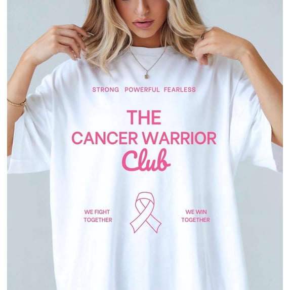 Breast Cancer Shirt for Women, Pink Ribbon Awareness T-Shirt, Cancer ...