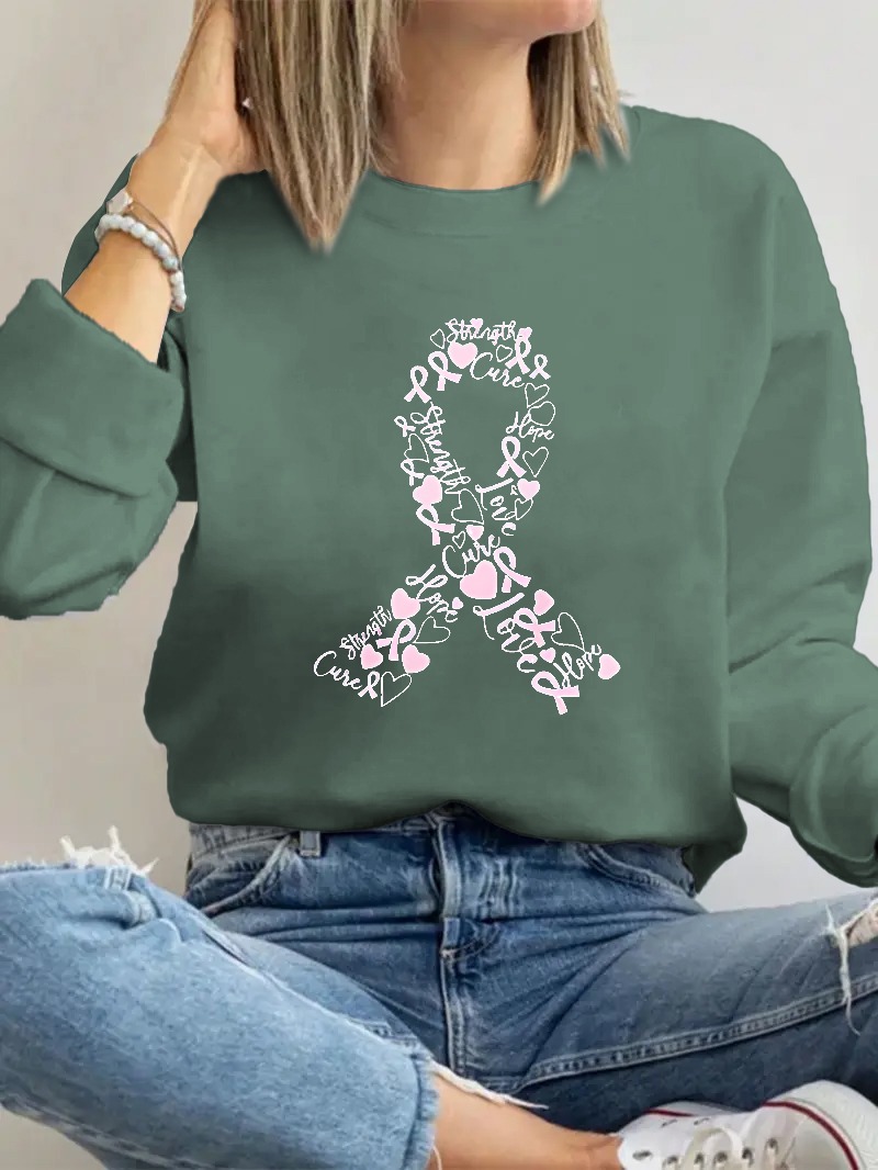 Breast Cancer Shirts for Women: Pink Ribbon Tshirt Cancer Awareness ...