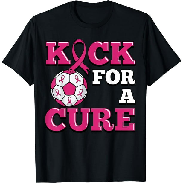 Breast Cancer Soccer Ball Pink Ribbon Sport Kick Carcinomas T-Shirt ...