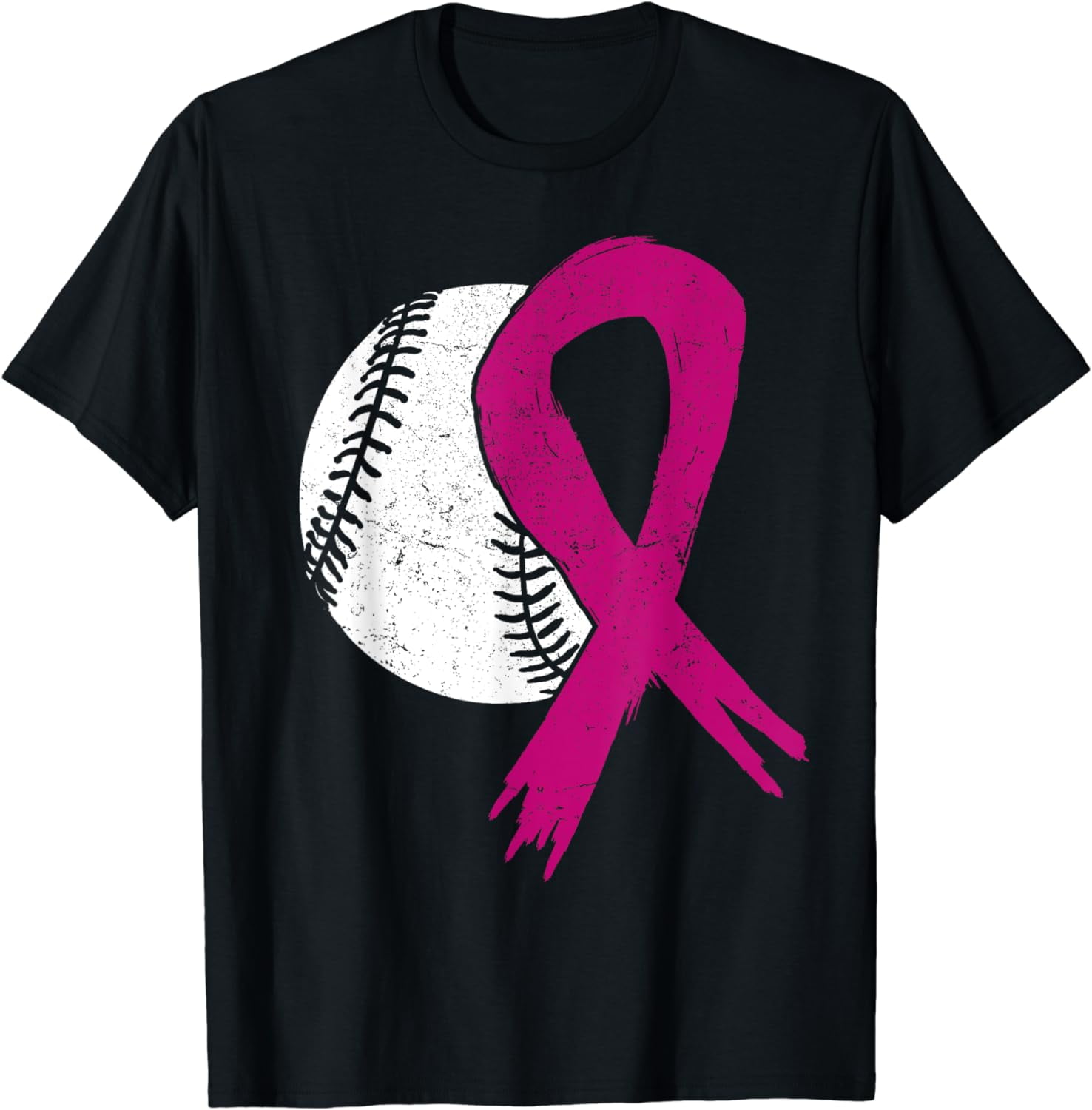 Breast Cancer Softball Ball Pink Ribbon Carcinoma Sport Gift T-Shirt ...
