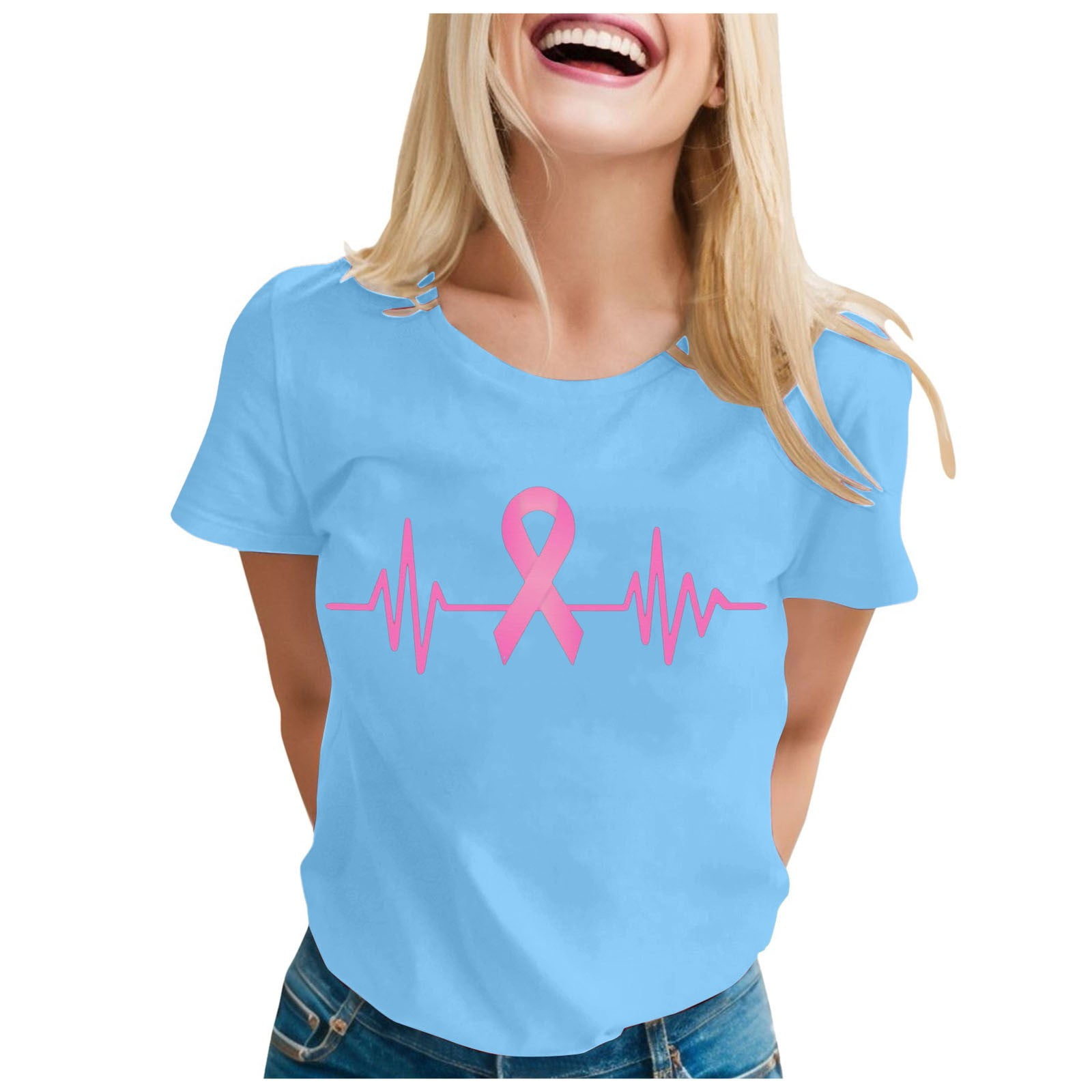 Cancer Support Pink Cancer Awareness T-Shirt - Walmart.com