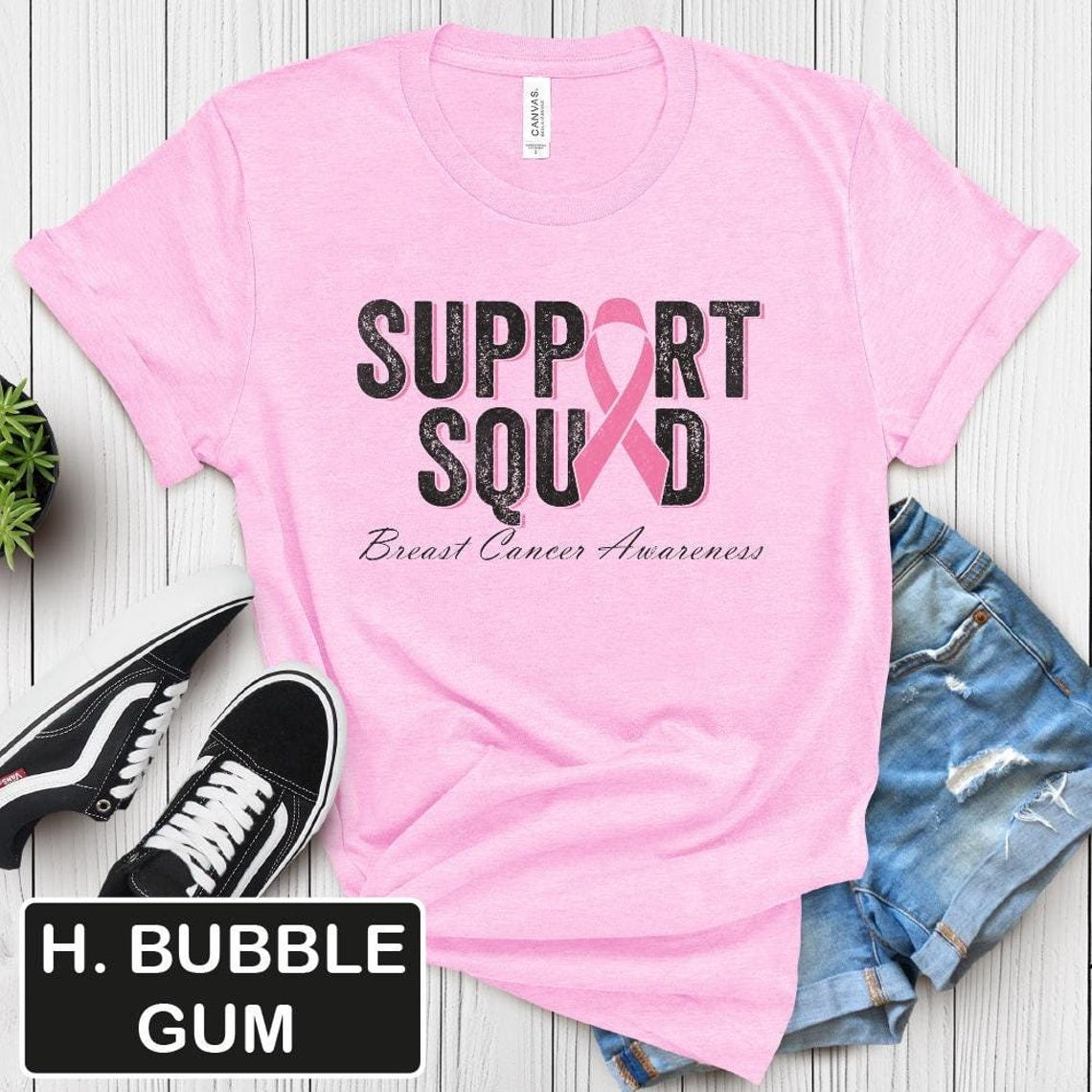 Breast Cancer Support Squad Shirt, Cancer Awareness T-Shirt, Pink ...