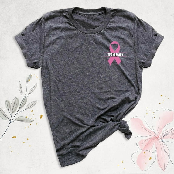 Breast Cancer Support Team Shirt, Pink Ribbon Cancer Awareness Shirt ...