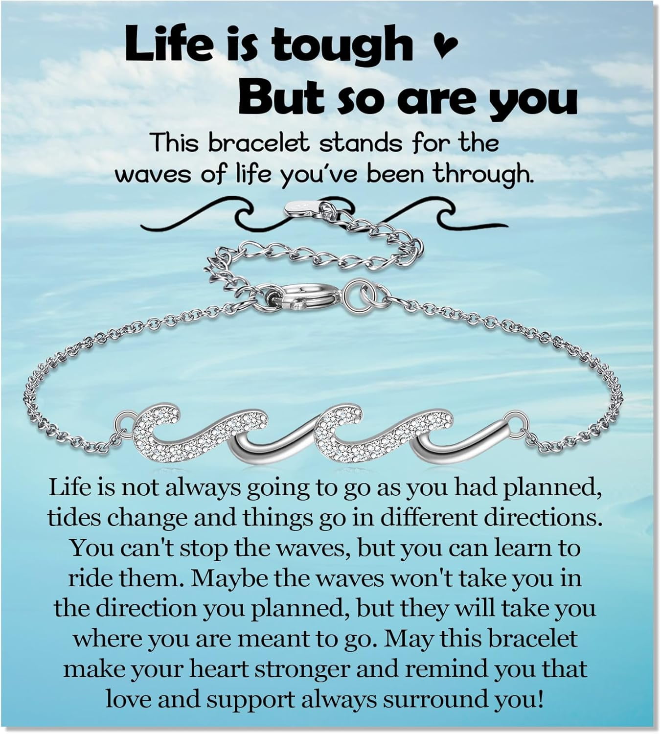Breast Cancer Survivor Inspirational Recovery Gift Cancer Care Wave ...