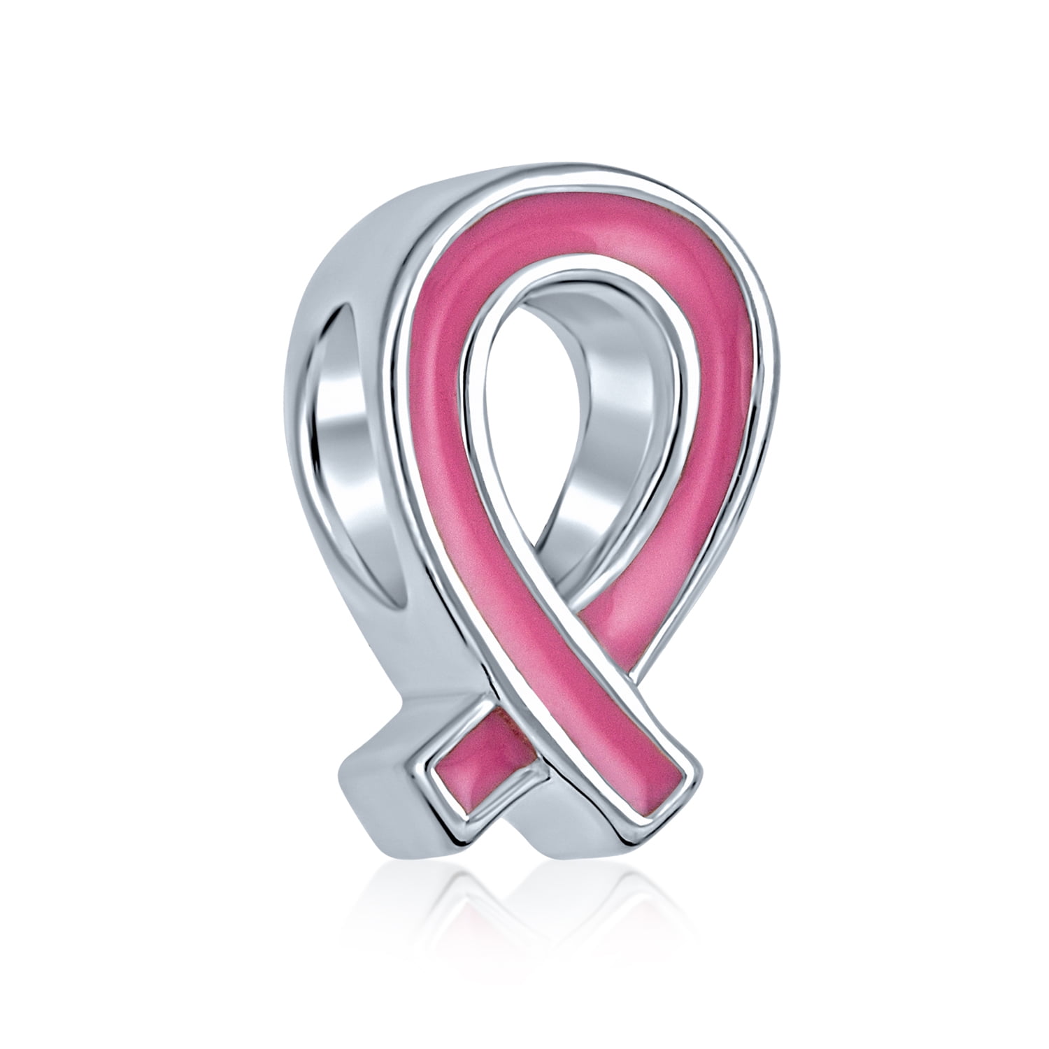 Bling Jewelry Womens Breast Cancer Survivor Pink Hope Charm Bead .925 ...