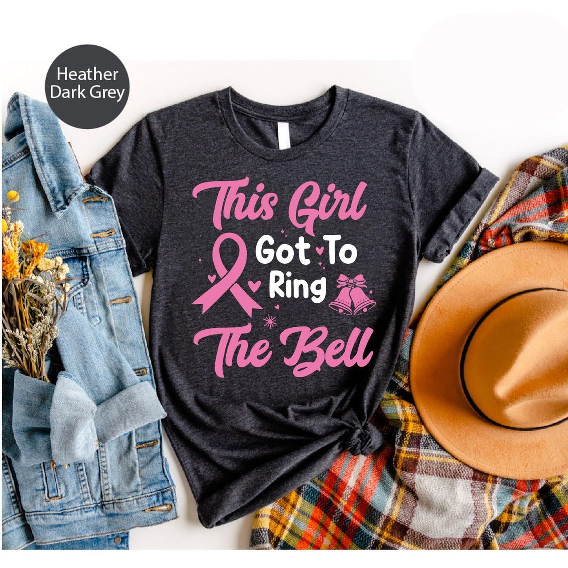 Breast Cancer Survivor T-Shirt: Ring The Bell Victory Tee TSHIRT All ...