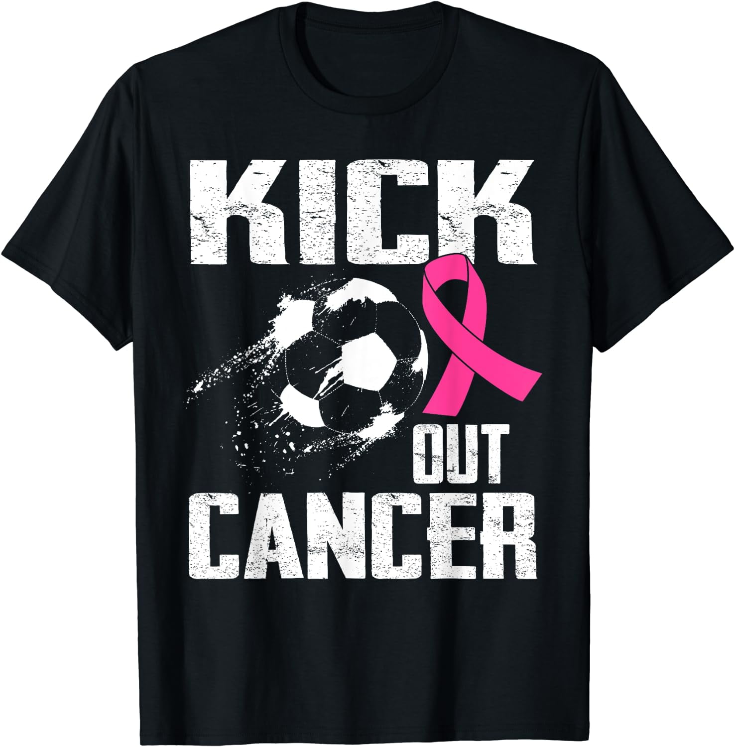 Breast Cancer Survivors Kick Out Cancer Soccer Ball Support T-Shirt ...