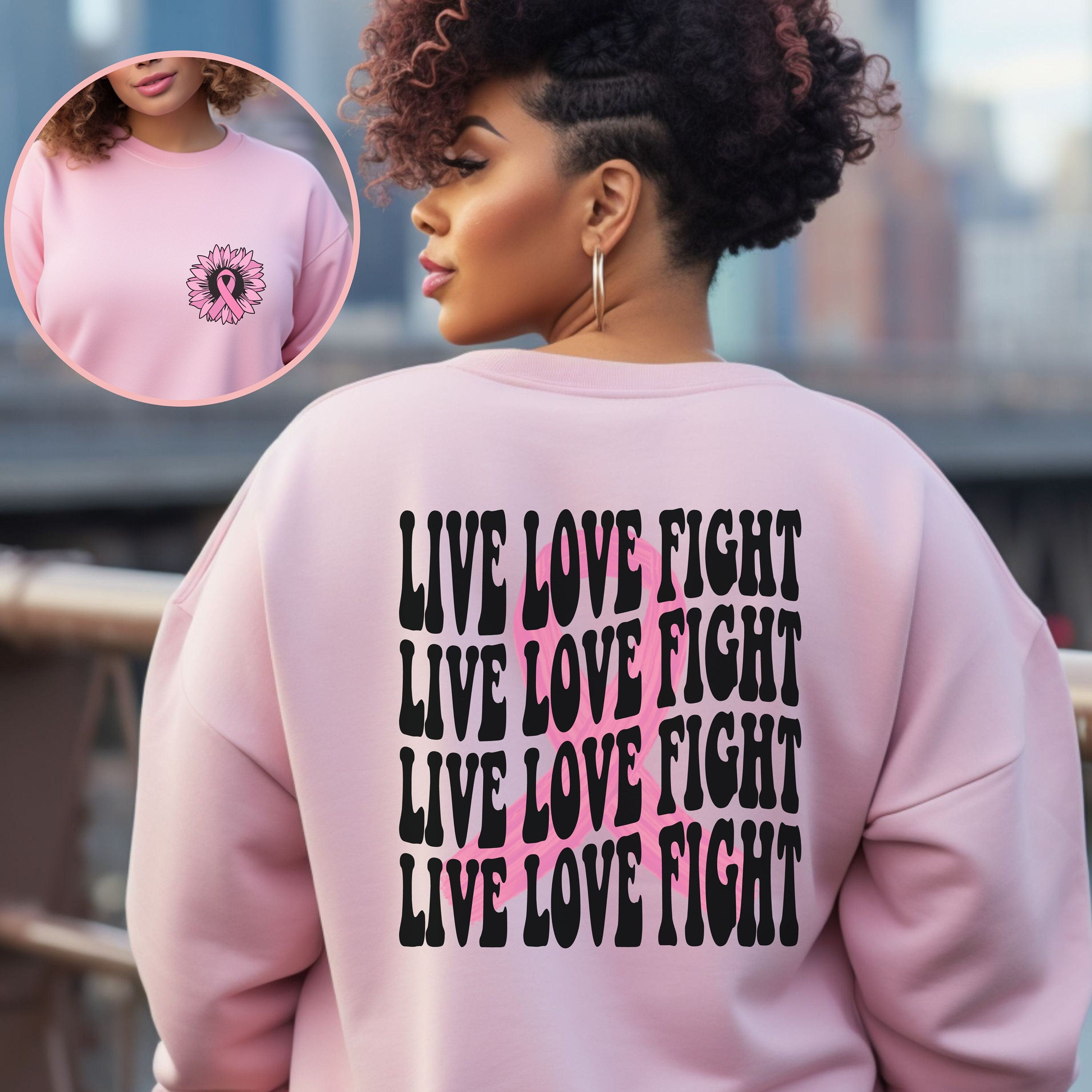 Breast Cancer Sweatshirt, In October We Wear Pink Sweater, Pink Ribbons ...