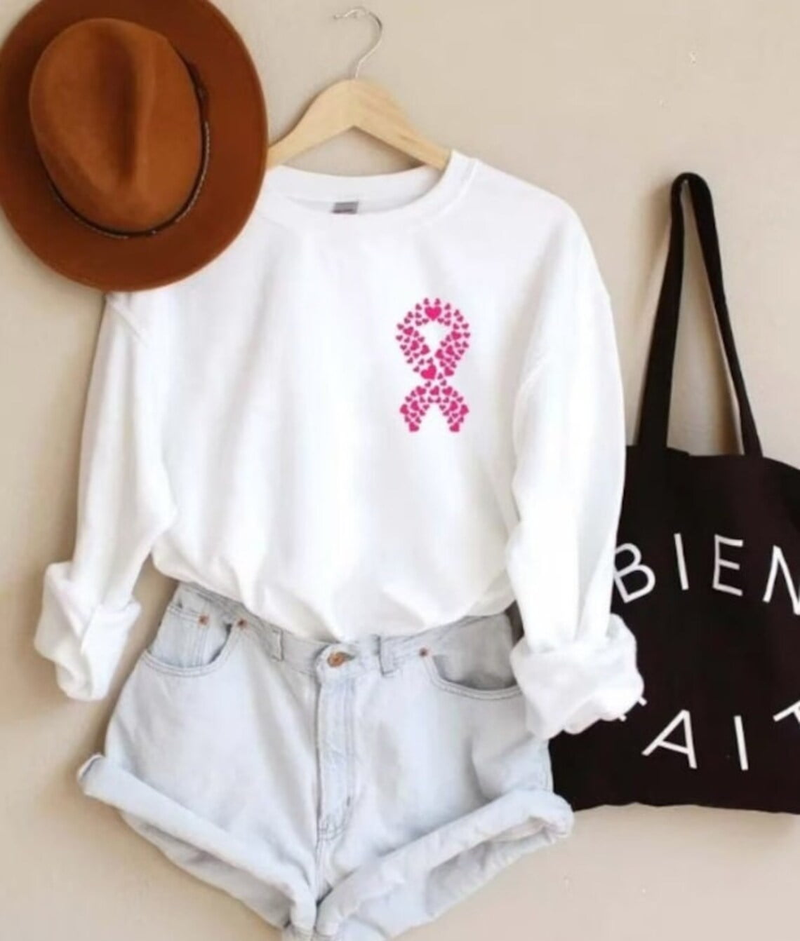 Breast Cancer Sweatshirt, Pink Ribbon Sweatshirt, Breast Cancer ...