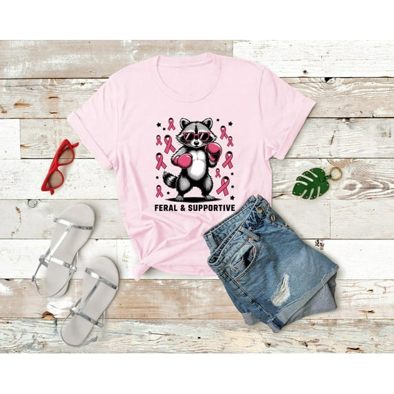 Breast Cancer T-shirt, Feral and Supportive Shirt, In October We Wear ...