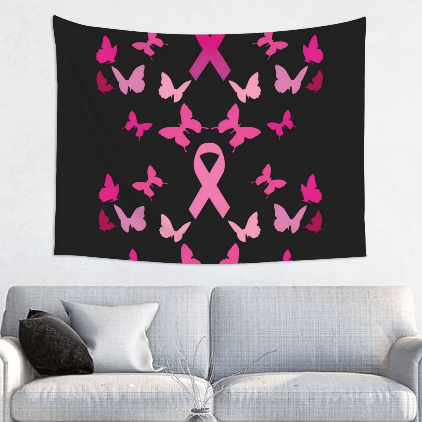 Breast Cancer Tapestry Wall Hanging, Wall Tapestry for Bedroom College ...