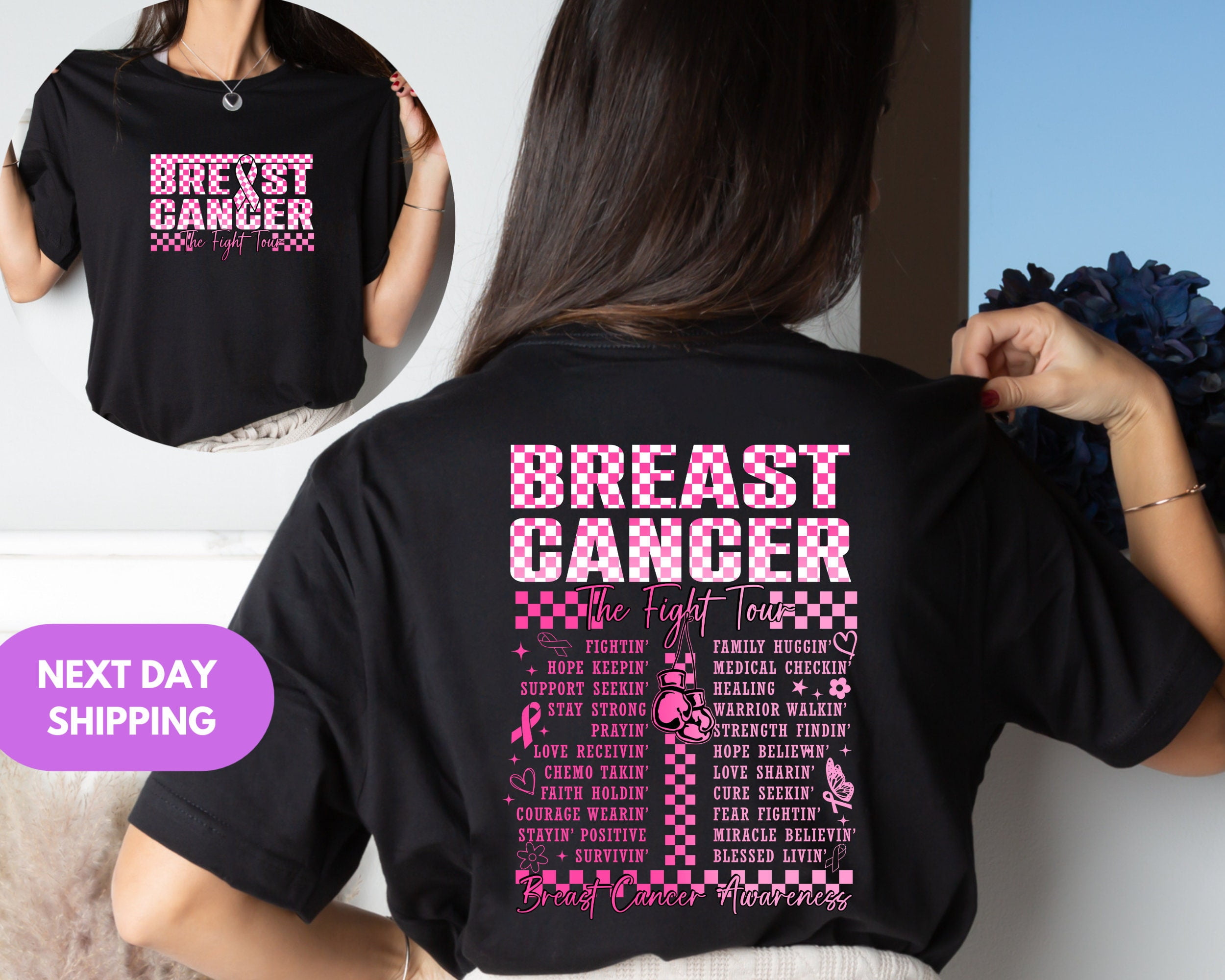 Breast Cancer Tour Shirt, The Fight Tour Tee, Breast Cancer October ...