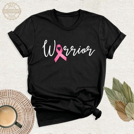 Breast Cancer Warrior Awareness Team Shirt, Pink Ribbon Her Fight Is ...