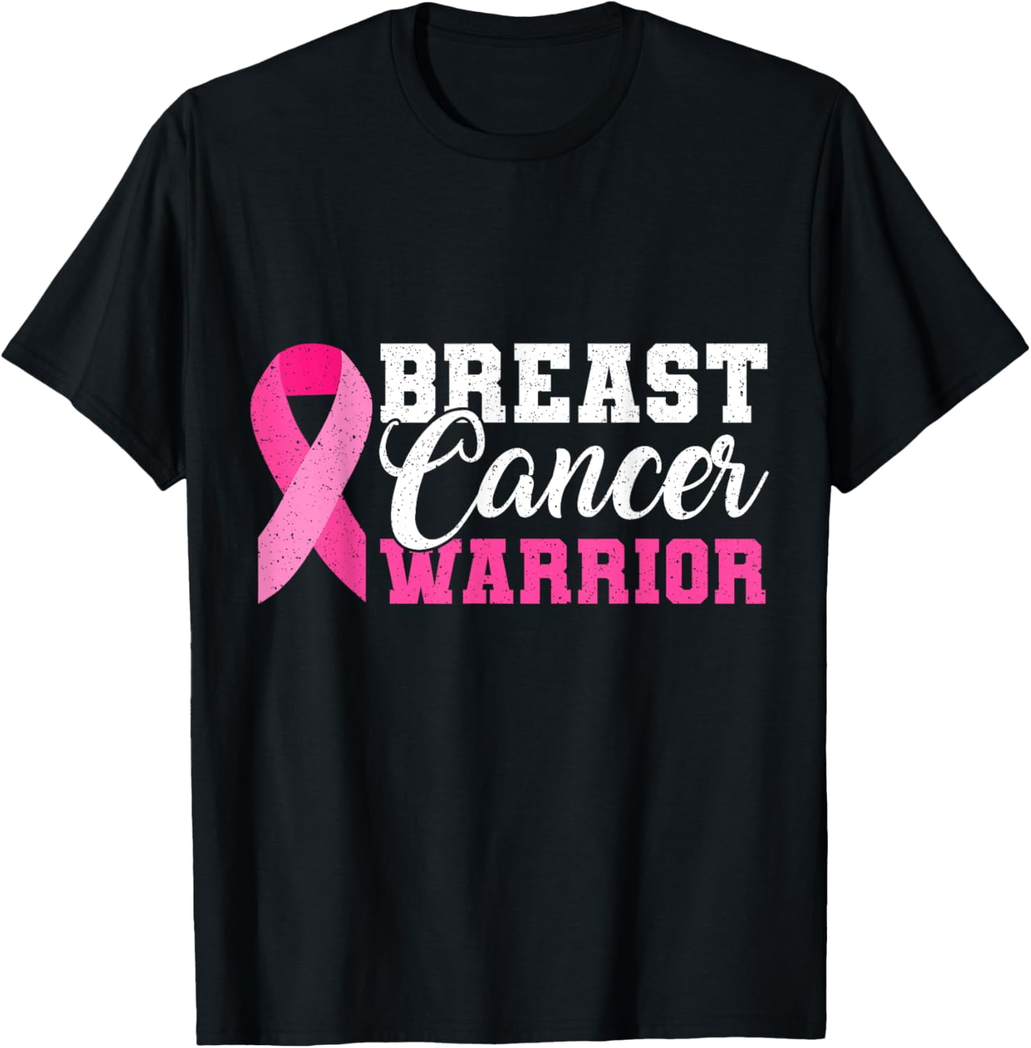 Breast Cancer Warrior Pink Ribbon T-Shirt - Walmart.com