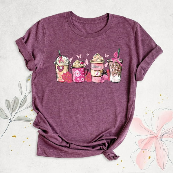 Breast Cancer Warrior Shirt, Pink Coffee shirt, Breast Cancer Fighter ...